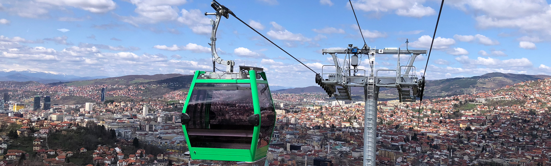 A ropeway as a symbol of peace